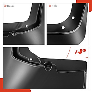 A-Premium Set of 4PCS Mud Flaps Splash Guards Mudguards Mudflaps with Hardware Kits Accessory Compatible with Ford Fusion, 2013-2018, Sedan, Black Color, Front LH RH and Rear LH RH