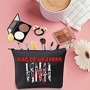 TSOTMO Horror Movies Merchandise Zipper Pouch Bag Of Weapons Cosmetic Bag For Michael Myers Fans Halloween Villains Movies Gift Horror Movie Characters In Knives Bag (Weapons)