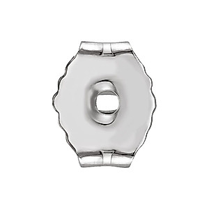 Semi-Polished Platinum Medium Weight Friction Earring Jewelry Finding Component Back with 4.5mm Pad Fine Jewelry For Women Gifts For Her