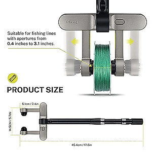 Gonex Fishing Line Spooler with Unwinding Function Installation-Free Fishing line Winder Spooler for Spinning Reel Cast Reel and Spincast Reel Spool Spooling Station System
