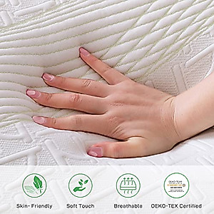 Novilla 4 Inch Memory Foam Mattress Topper, Medium Firm Mattress Topper Queen Size with Non-Slip Design, High Density Gel Mattress Topper for Cooling, Motion Isolation & Pressure Relieving Sleep