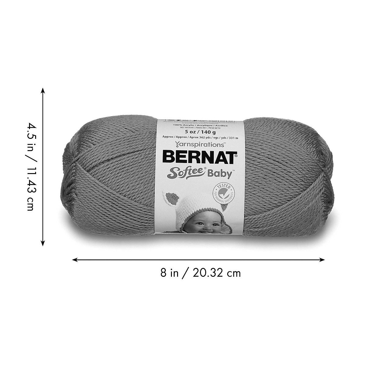 Bernat Softee Baby White Yarn - 3 Pack of 141g/5oz - Acrylic - 3 DK (Light) - 362 Yards - Knitting/Crochet