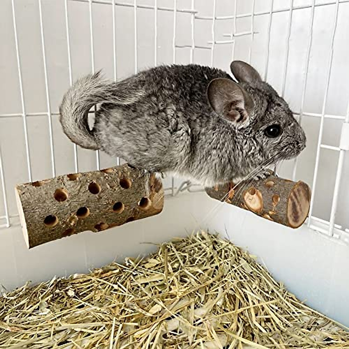 Shuoxpy Small Animal Natural Apple Wood Chew Toy, Guinea Pig Molar Apple Wood Treats for Chinchilla Guinea Pigs Rabbits Squirrel Hamster Bunny