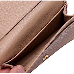 Prada Beige Vitello Grain Leather Credit Card Holder Small Wallet 1MC122