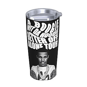 Zyxmconas A Boogie Music Wit da Hoodie Stainless Steel Insulated Tumbler Double Wall Travel Cup With Straw And Lid For Home Office Car 20 oz