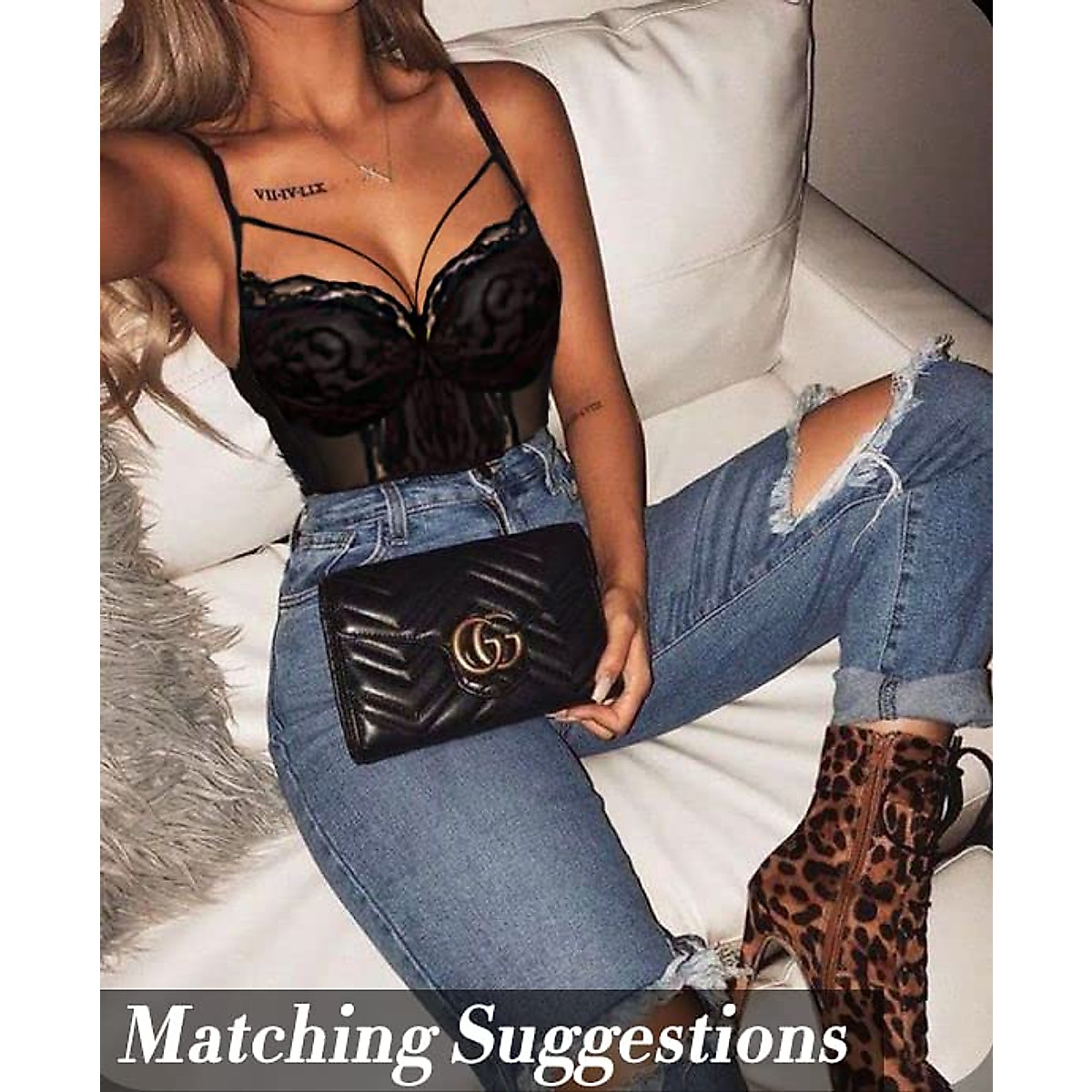 Avidlove Women Lingerie with Garter Belt Lace Teddy Bodysuit Gartered One Piece Babydoll Black, XXL