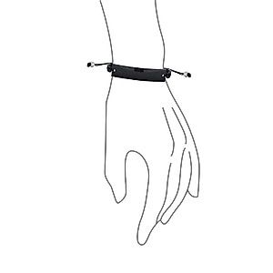 Bling Jewelry Personalize Unisex Black Silicone Wristband Identification ID Bracelet for Men Teens Silver Tone Stainless Steel Watch Buckle Clasp Customizable