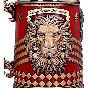 Nemesis Now Harry Potter Gryffindor Hogwarts House Collectible Tankard, 1 Count (Pack of 1), Red Gold, 650 milliliters