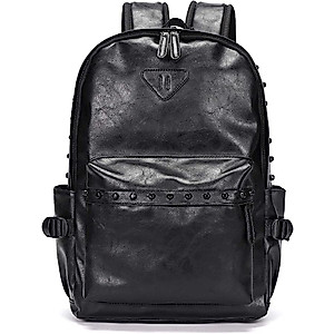 Ro Rox Unisex PU Punk Goth Laptop Bag School Uni Backpack