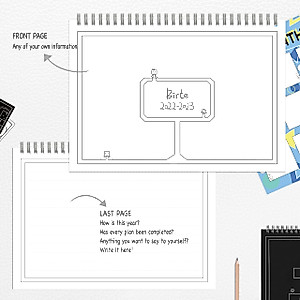 Planner 2023-2024 Work and Study Annual Plan Daily & Monthly Planner, Undated Time Management Notebook, Simple to Use, B5(6.93" x 9.84").