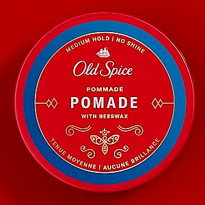 Old Spice Hair Styling Pomade for Men, Medium Hold No Shine 2.22 Fl Oz Each, Twin Pack