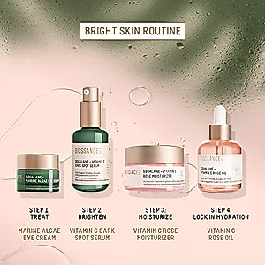 Biossance Squalane + Vitamin C Rose Moisturizer. Antioxidant-Rich Daily Moisturizer to Boost Radiance, Even Skin Tone and Smooth Fine Lines and Wrinkles (1.69 fl oz)