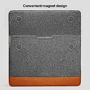 tomtoc Slim Laptop Sleeve for 13-inch New MacBook Air 2022-2018 M2/A2681 M1/A2337 A2179, 13-inch MacBook Pro 2022-2016 M2/A2686 M1/A2338 A2251 A2289, Dell XPS 13 Plus, Felt & PU Leather Envelope Case