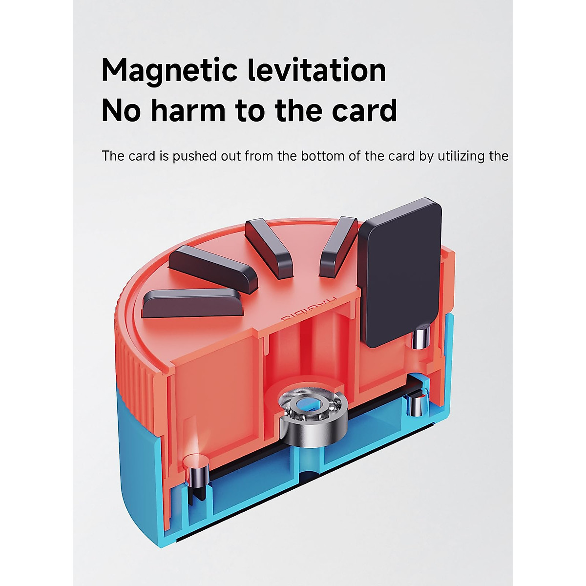 Hagibis Game Storage Case for Nintendo Switch, PS Vita, Rotating Game Card Case with 10 Card Slots, Magnetic Draw Card Portable Switch Game Cartridge Holder (Blue)