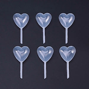 100Pcs Transfer Pipettes Squeeze Transfer Pipettes Injectors for Chocolate Cupcakes Strawberries 4ml (Heart Shape)