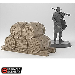 Cargo Piles Scatter Terrain DND Scenery Terrain 3D Printed 28mm Paintable Miniatures for Dungeons and Dragons Pathfinder, Warhammer 40k Tabletop Games