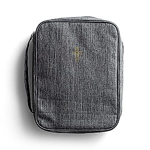 DaySpring - Gold Corss Bible Cover - Gray (J6693)