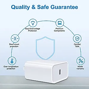 USB C Charger Block,20W PD 3.0 Fast Charger Block USB C Box Plug Brick Cube for iPhone 14/13 Mini/Pro Max,12,SE,11,Samsung Galaxy A53 5G,A52,A42,A32,A13,A12,A03S,S22 Ultra,S23,S22, S21 FE 5G,S20 S10