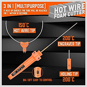 HORUSDY 3-IN-1 Hot Wire Foam Cutter, Foam Cutter Electric Cutting Machine Pen Tools Kit