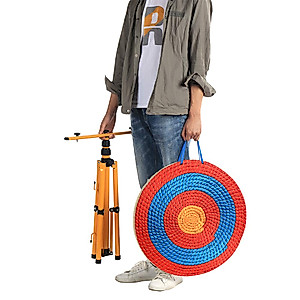 TOPARCHERY Archery Target 3 Layers 20 inch Traditional Solid Straw Archery Target 2.3 inch Thickness Hand-Made Arrows Target for Outdoor Shooting Practice (20in / 3 Layers)