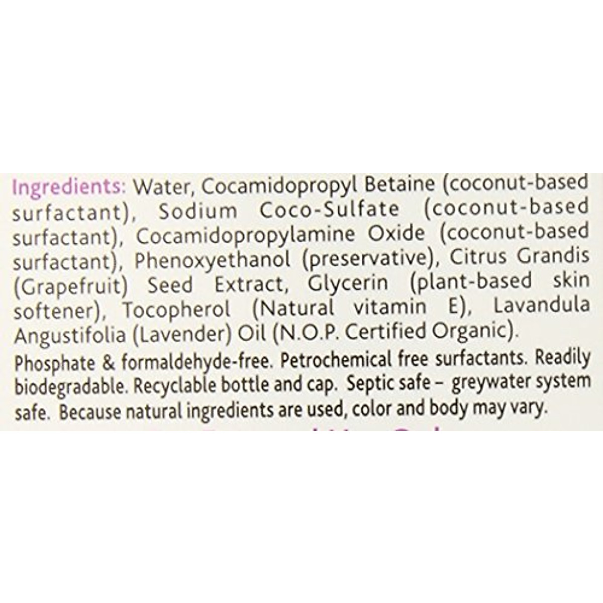 ECOS Hypoallergenic Hand Soap - All Natural pH-Balanced Handwash Soap with Vitamin E - Safe for Sensitive Skin - Lavender - 17 Oz Bottle (6 pack)