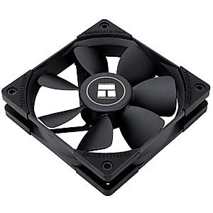 Thermalright TL-R12B 120mm Black CPU Fan, 4-PIN PWM Control, 1500RPM, Balance Performance Case Fan, Low Noise Computer CPU Fan Cooler