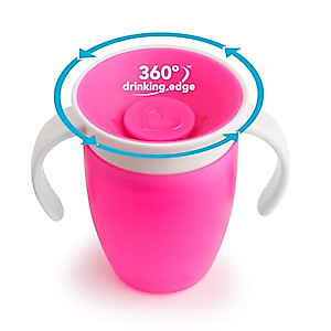 Munchkin® Miracle® 360 Trainer Cup, 7 Ounce, Pink