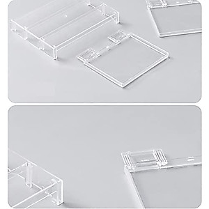 1 Pack Detachable Plastic Refrigerator Organizer Shelf Multi-Purpose Storage Rack for Fridge Cabinet Cupboard Desktop, Clear
