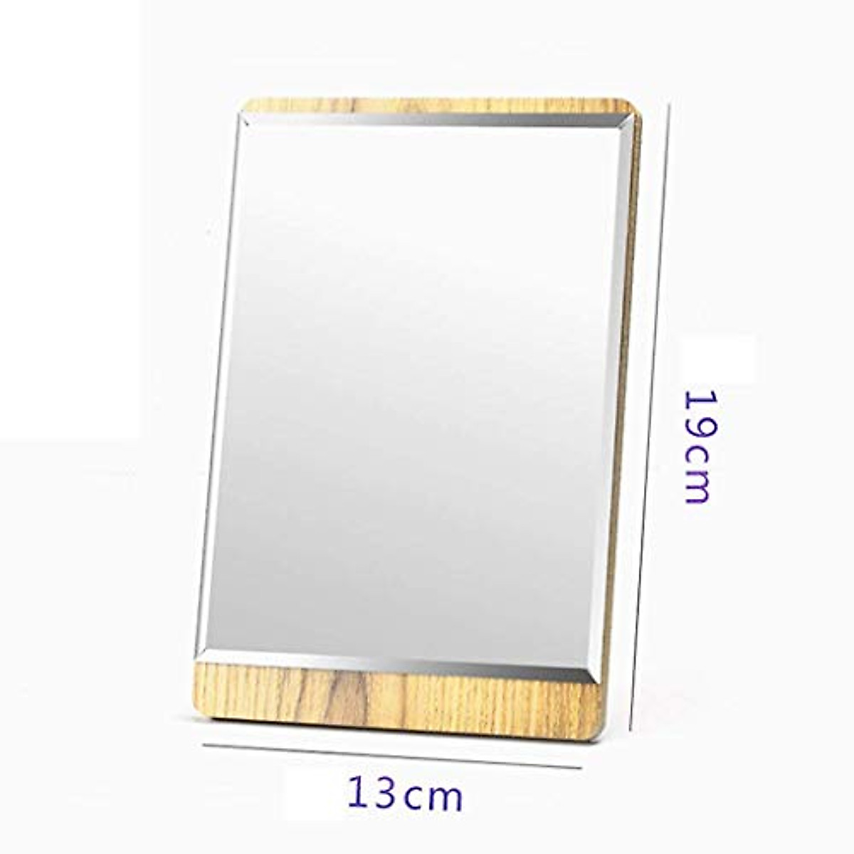 KXA Bathroom Mirror Wooden HD Desk Portable Travel Mirror Simple and Modern Wall Mounted Travel Shaving Mirror