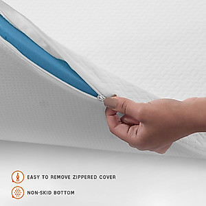 SensorPEDIC 1.5-Inch Coolest Comfort Memory Foam Bed Topper, California King, White