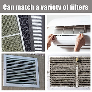 QLMM66 Carbon Fabric Filter 16" x 48" x 0.2" (1 Pack) Replacement Activated Charcoal Hepa AC Vent Filter Carbon Air Pre Filter Fabric Sheet Carbon Pad