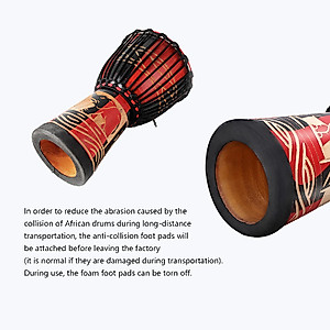 Meech Goatskin Cloth Drums Djembe Hand-Painted African Drums Cloth Stitching Djembe Red