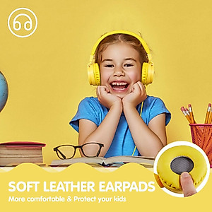 ONTA Kids Headphones for Boys Girls - Child Student Headset Wired plug Toddler Earphones School Teen on Ear for Ipad | Computer | Smart phone | Amazon Fire Tablet | Laptop | Plane Travel | Game,yellow