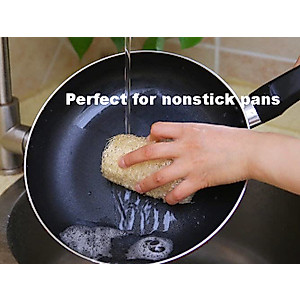 Introduction Price! 2ct Natural Loofah Sponge,Loofah Exfoliating Body Scrubber&Loofa Body Sponge,Shower Sponges for Men/Women,Skin Care,Body Scrub Exfoliator,Kitchen,Cleansing Exfoliating Sponge