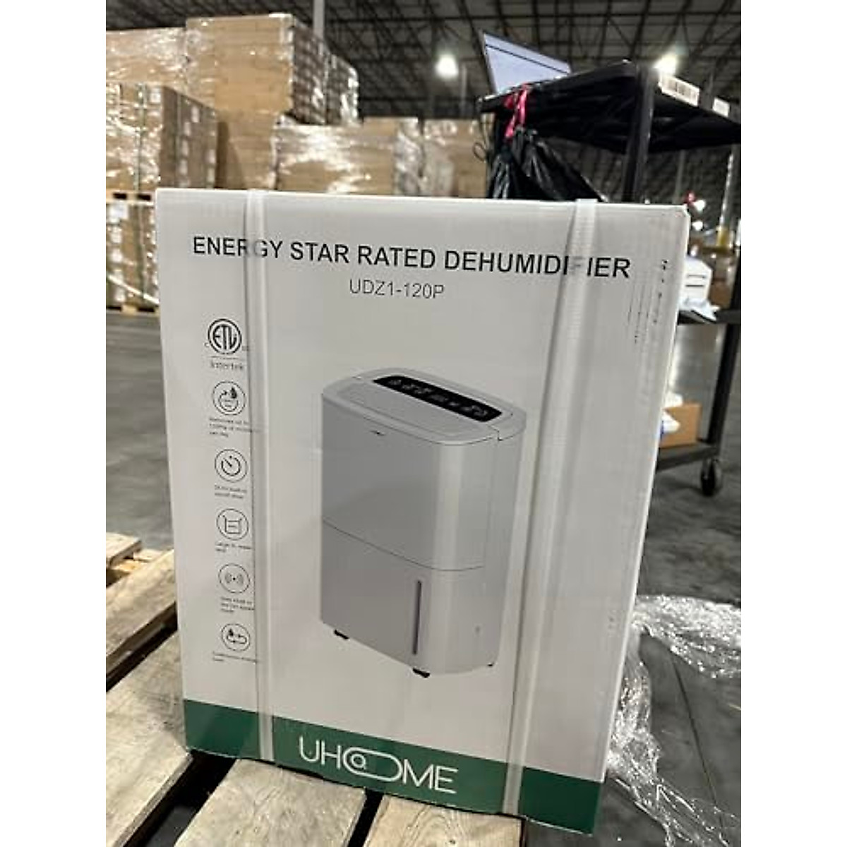 Uhome 120 Pints Dehumidifier with Drain Hose - 6000 Sq. Ft Quiet Dehumidifier for Home, Basements, Storages and Large Rooms with 5L Water Tank