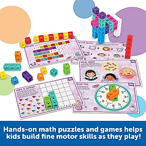 MathLink Cubes Kindergarten Math Activity Set Mathtastics!, Math Teaching Toys, PreKManipulatives, Children’s Math Games, 115 Pieces, Age 5+