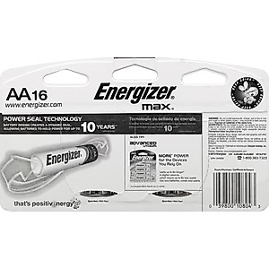 Energizer AA Batteries, Max Alkaline Batteries, 16 Count