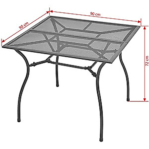 MBFLUUML Patio Dining Sets, Outdoor Patio Furniture, 5 Piece Patio Dining Set with Folding Chairs Steel Anthracite Suitable for Patio, Porch, Backyard, Balcony.