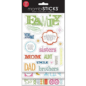 me & my BIG ideas Glitter Sticker Flip Value Pack, Family-You and Me