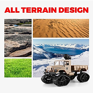 REMOKING RC Hobby Toys Military Truck Off-Road Sport Cars 4WD 2.4Ghz All Terrain Vehicle with Wi-Fi HD Camera Gifts for Kids and Adults