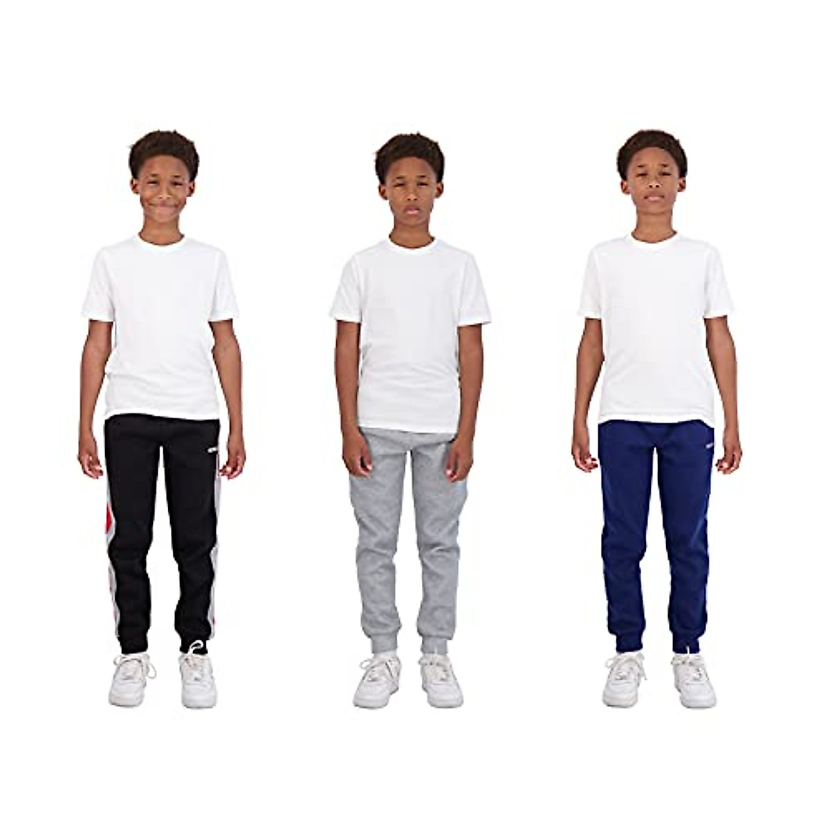 Hind Boys Sweatpants 3-Pack – Athletic Fleece and Tricot Jogger Pants with Pockets, Casual & Sportswear, Comfortable Youth Sweatpants for Everyday Wear, Activewear for Running, Gym, or Lounging