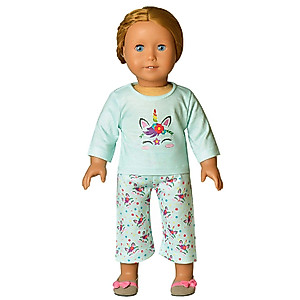 Jxstar Pajamas for Girls 4t 5t Fall Winter Pjs Set Matching America Girls Doll Clothes