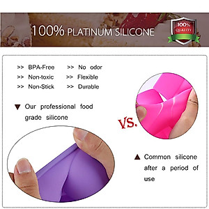 SHEbaking Silicone Fluted Pan,Jello Mold Gelatin Mold, Non-stick Baking Mold with Sturdy Handle Perfect for Cake, Jello, Mousse,Bread 9 inch