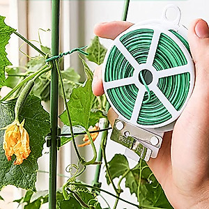 NorthPada Twist Ties Wire Tie Cable with Thread Cutter 328 Feet 100 Meters for Garden Flowers Lianas Climbing Vine Plant, Cable Organization for Your Household and Office