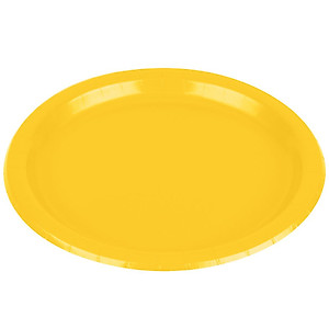 Yellow Sunshine Round Paper Plates - 10" (20 Pc) - Perfect for Parties, Picnics, & Everyday Meals