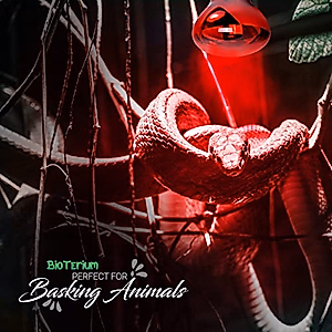BioTerium Reptile Heat Lamp Bulb - Full Spectrum Infrared Basking Bulb with UVA + UVB Light - Self-Ballasted Vapor Amphibian and Reptile Basking Light