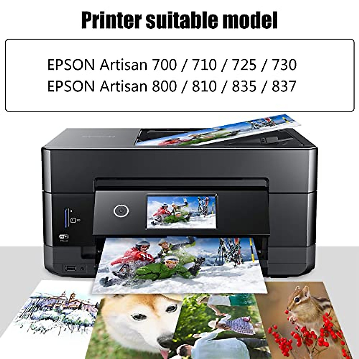 NoahArk 3 Packs T098 Remanufactured Ink Cartridge Replacement for Epson 98 use for Epson Artisan 700 710 725 730 800 810 835 837 Printer (3 Black)