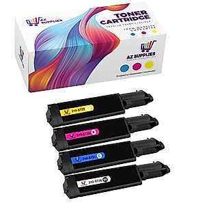AZ SUPPLIES Compatible Toner Cartridge Replacement for Dell 3000/3100 Color Laser 3000CN Color Laser 3100CN 310-5726 310-5731 310-5730 310-5729 (Black/Cyan/Magenta/Yellow, 4-Packs)