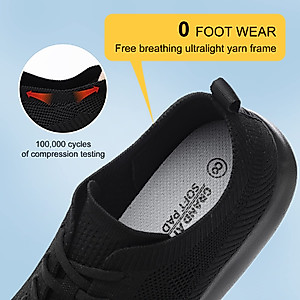 Grand Attack Walking Tennis Shoes for Women-Non Slip On Breathable Mesh Sneakers,Comfort&Lightweight Soft Sole,for Food Service Yoga,Driving, Travel Black Size 8.5