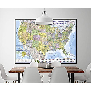 XXL USA Map Premium Poster Giant America Map with all States 55" x 39" MAPS IN MINUTESÙ (55"x39")